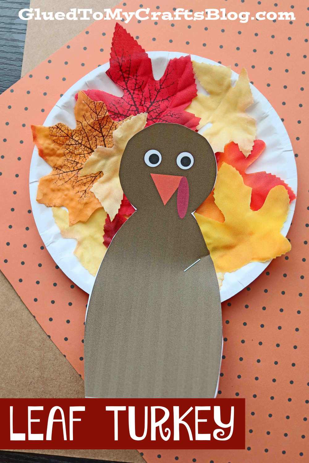 Paper Plate & Leaf Turkey Craft Idea