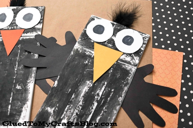 Paper Bag Crow Puppet Craft Idea For Fall