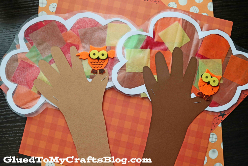 Stained Glass Fall Trees