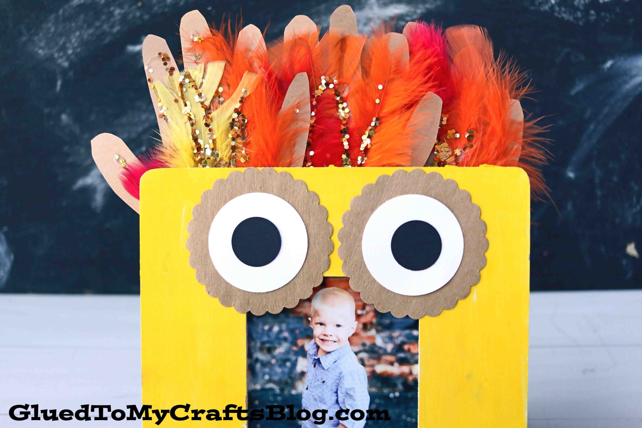 Wood Turkey Frame Craft Idea For Kids