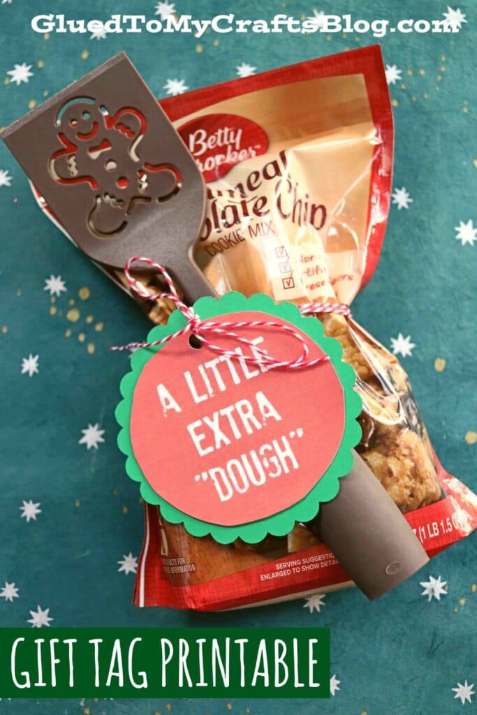 A Little Extra Dough - Punny Gift Tag Printable For Christmas
