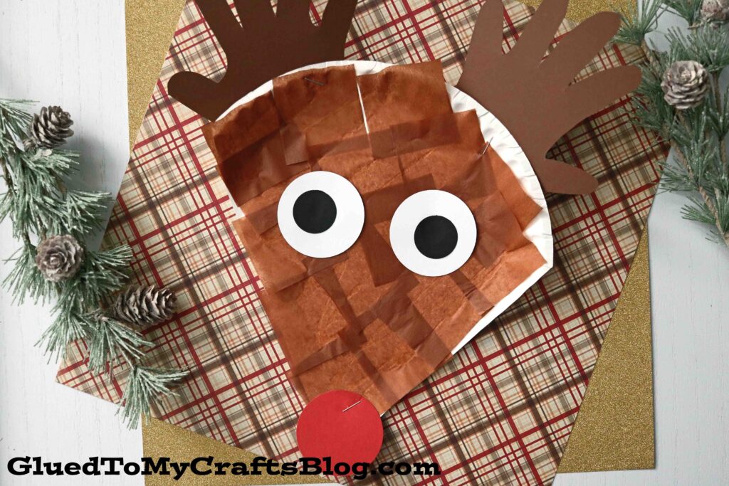 Tissue Paper & Paper Plate Reindeer