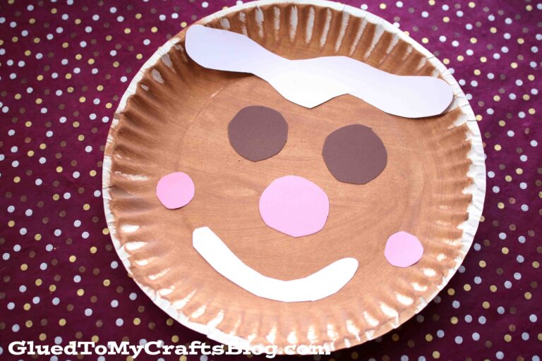 Paper Plate Gingerbread Man Craft Idea For Christmas