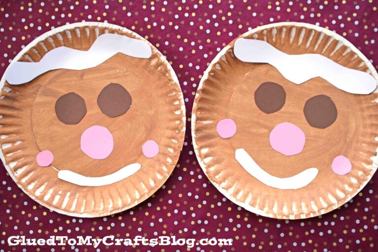 Paper Plate Gingerbread Man Craft Idea For Christmas