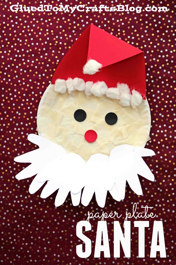 Paper Plate Santa w/Handprint Beard