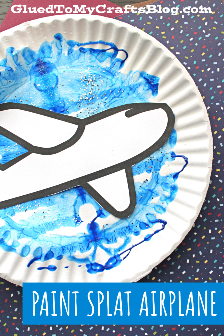 Paper Plate & Paint Splat Airplane Craft