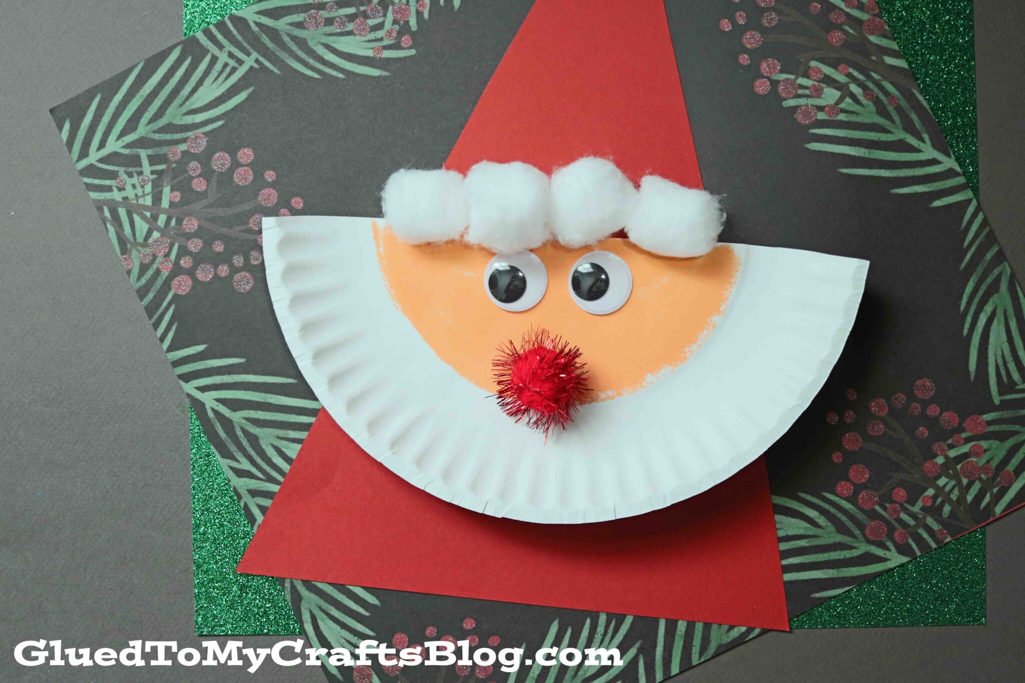 Paper Plate Santa Craft Idea For Christmas