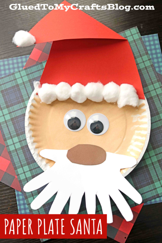 Paper Plate Santa w/Handprint Beard