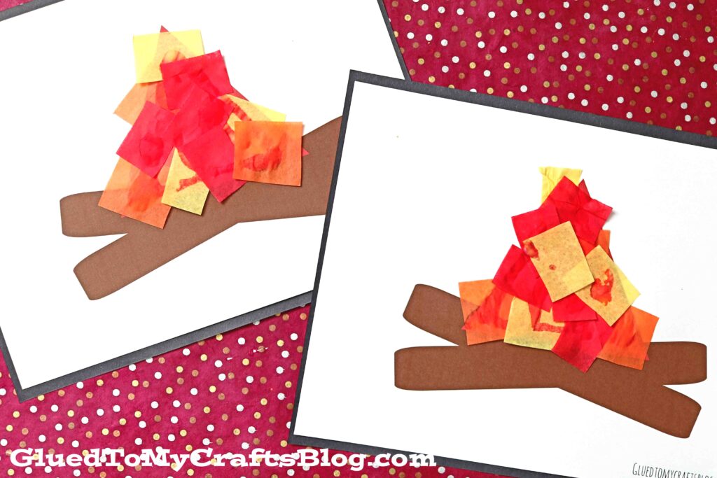 Tissue Paper Campfire - Kid Craft Idea w/Free Printable
