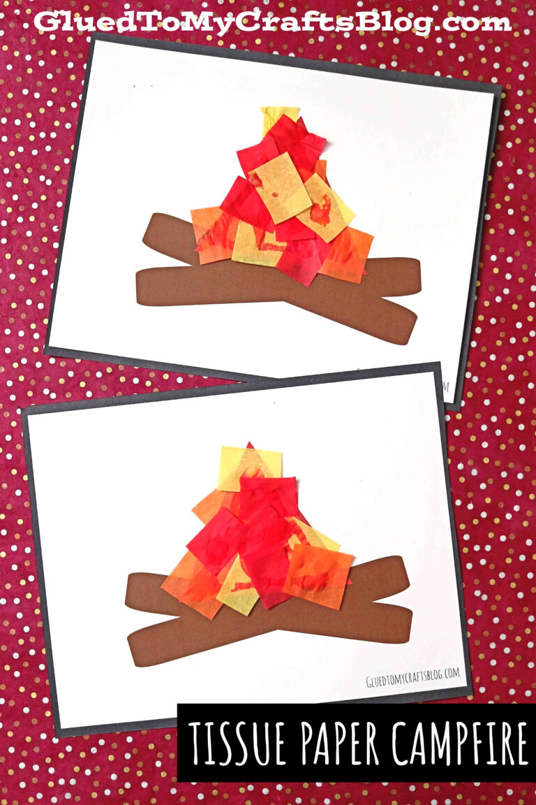 Tissue Paper Campfire Craft