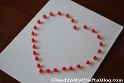 Valentine String Art Heart Craft