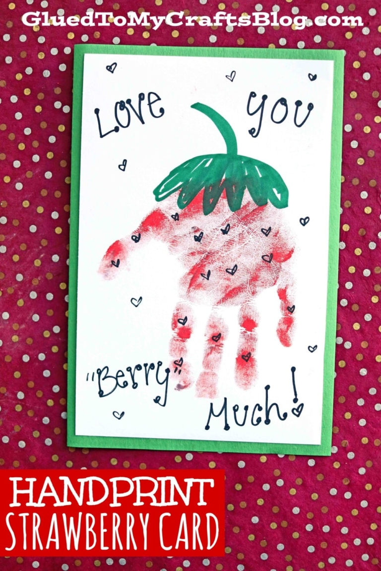 "Berry Much" Handprint Strawberry Card
