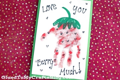 "Berry Much" Handprint Strawberry Card