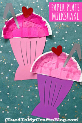 Paper Plate Milkshake Craft Idea