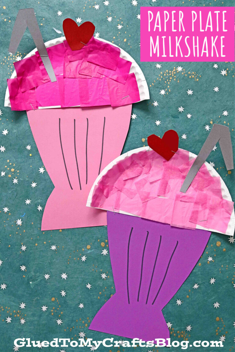 Paper Plate Milkshake Craft Idea