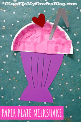 Paper Plate Milkshake Craft Idea