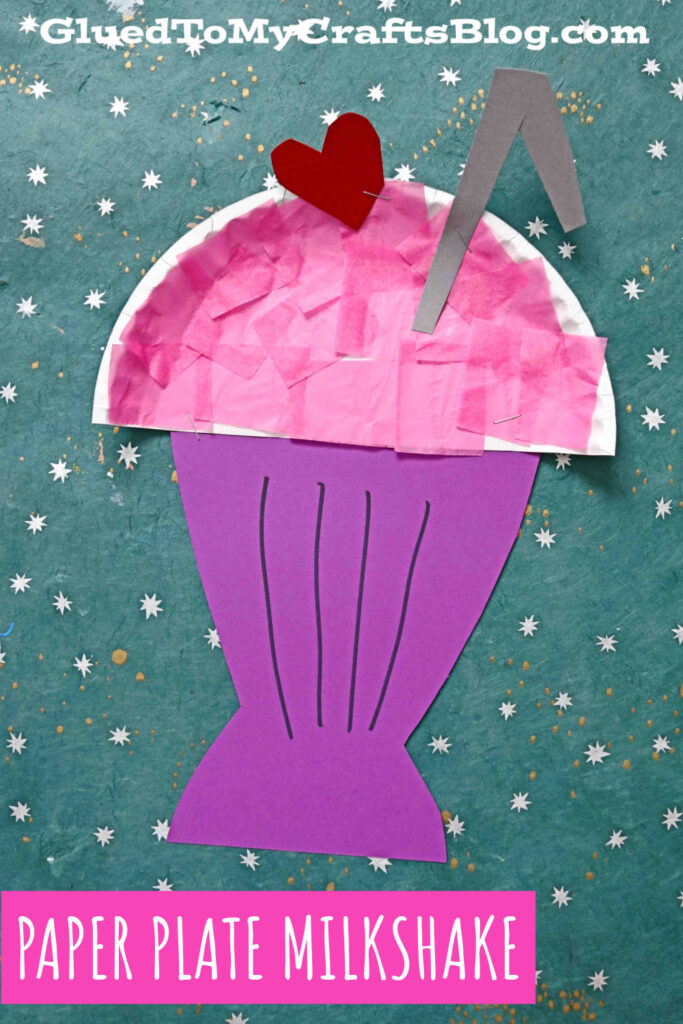 Paper Plate Milkshake Craft Idea