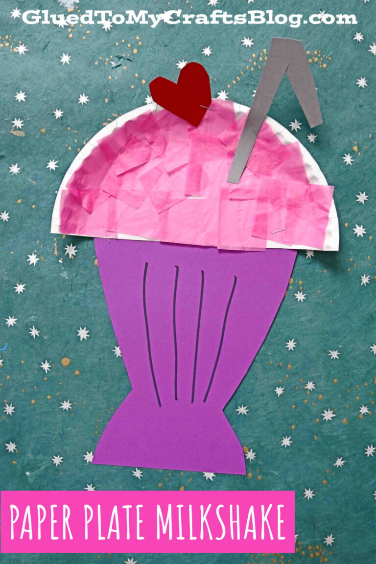 Paper Plate Milkshake Craft Idea