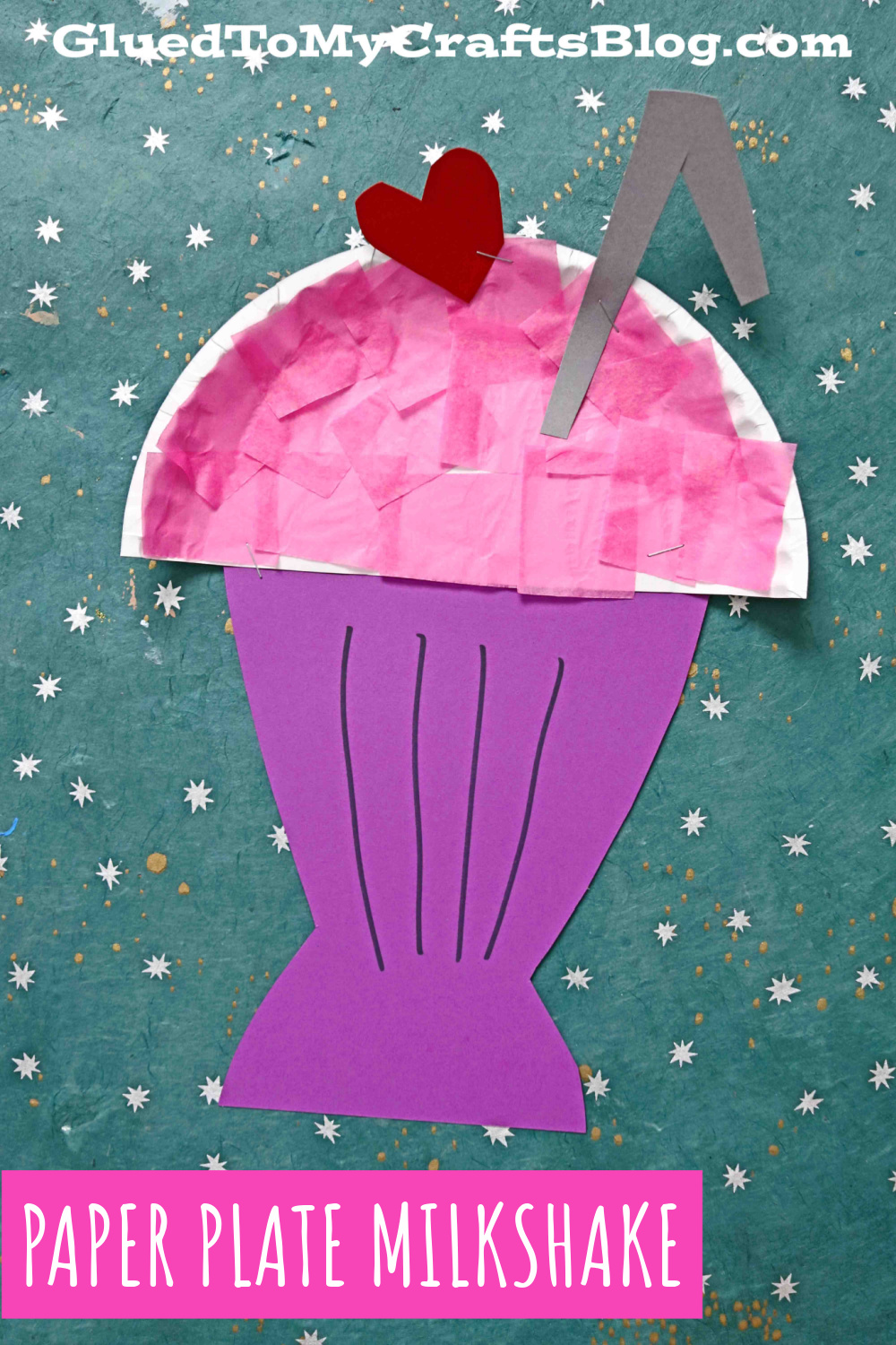 Paper Plate Milkshake Craft Idea