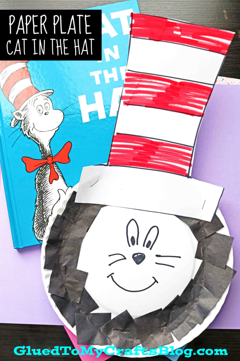 Paper Plate Dr. Seuss Cat In The Hat Craft