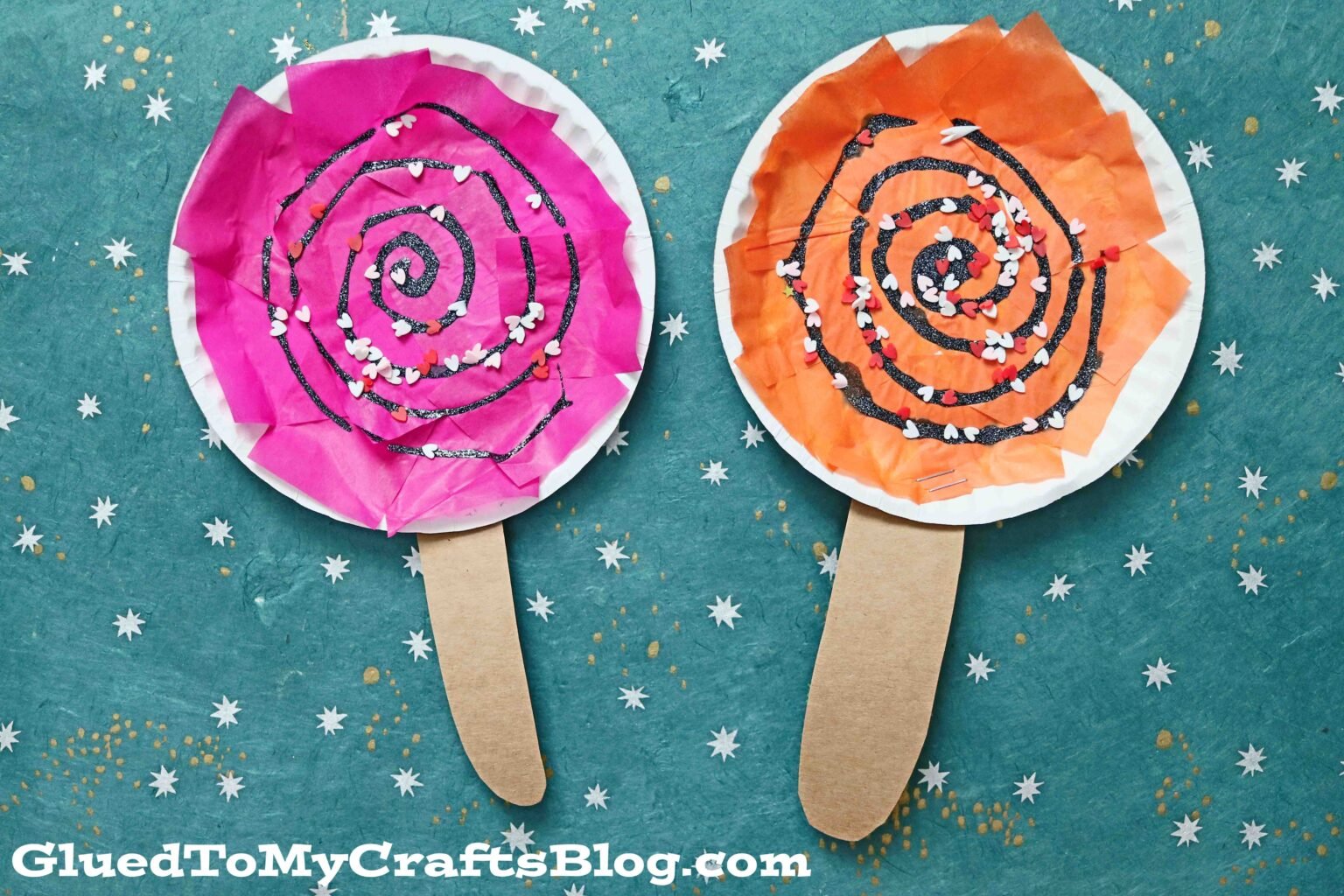 Paper Plate Valentine Lollipop Craft