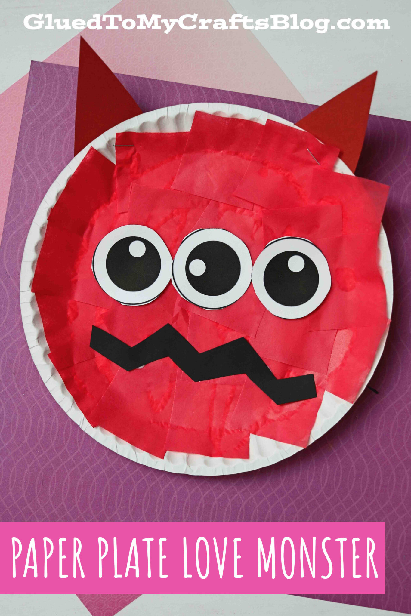 Paper Plate Love Monster Craft