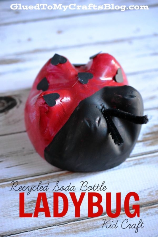 Recycled Soda Bottle Ladybug Craft