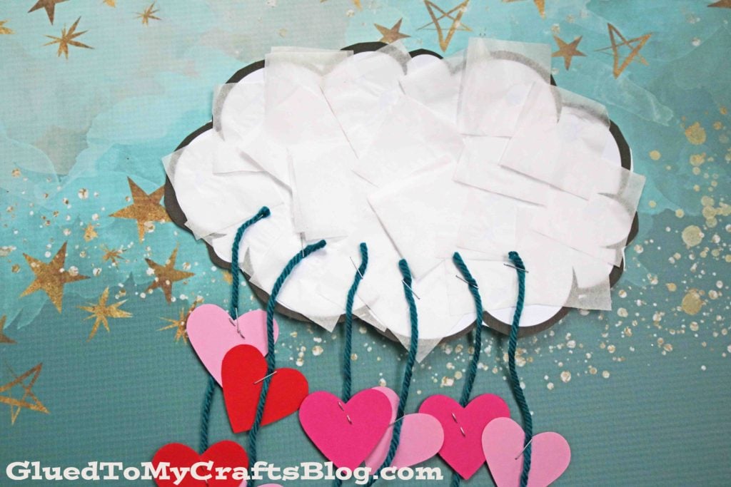 Day It Rained Hearts Craft Idea For Kids