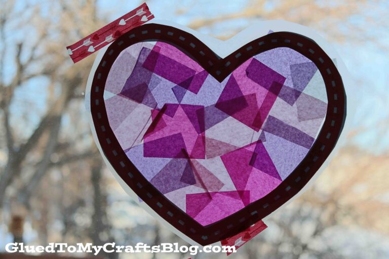 Stained Glass Hearts - Craft Idea For Valentine's Day