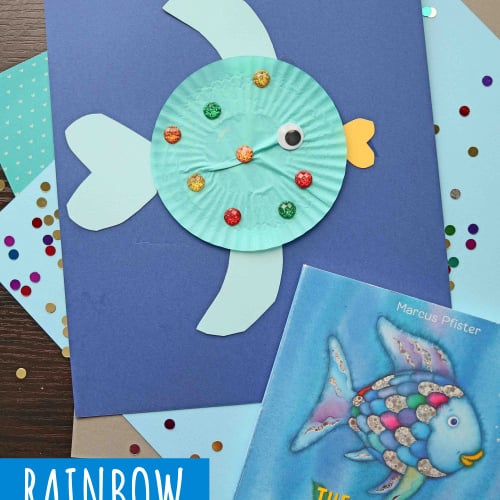 Cupcake Liner Rainbow Fish Craft Idea