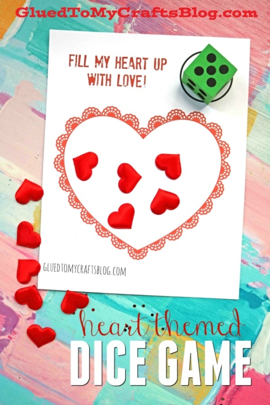 Valentine's Day Heart Dice Game