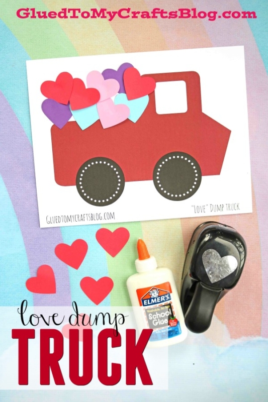Heart Filled Valentine Love Dump Truck