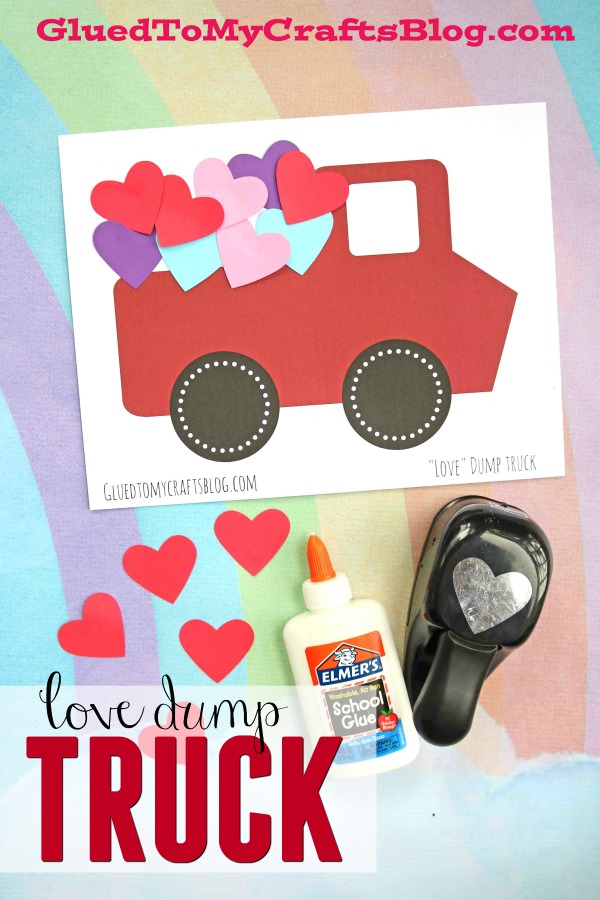 Heart Filled Valentine Love Dump Truck