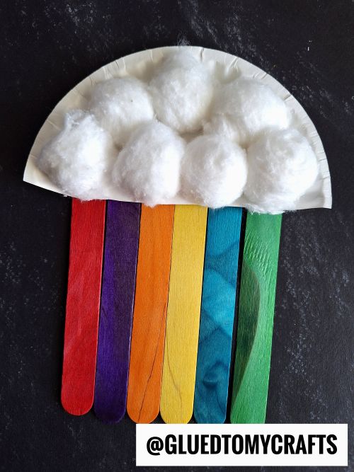 Popsicle Stick Rainbow Craft Tutorial