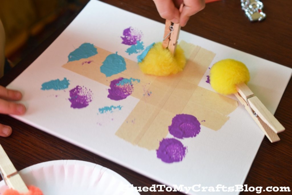 Tape Resistant Cross Canvas - Sunday School Craft Idea