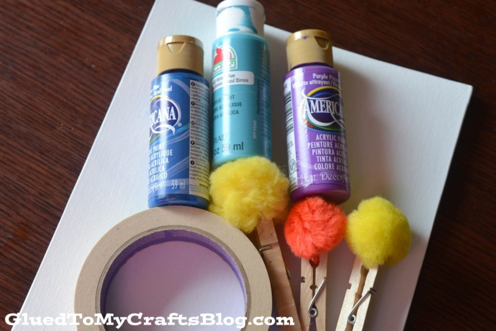 Tape Resistant Cross Canvas - Sunday School Craft Idea