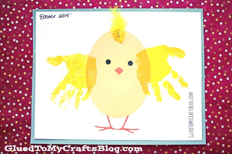 Handprint Chick Keepsake Printable For Spring