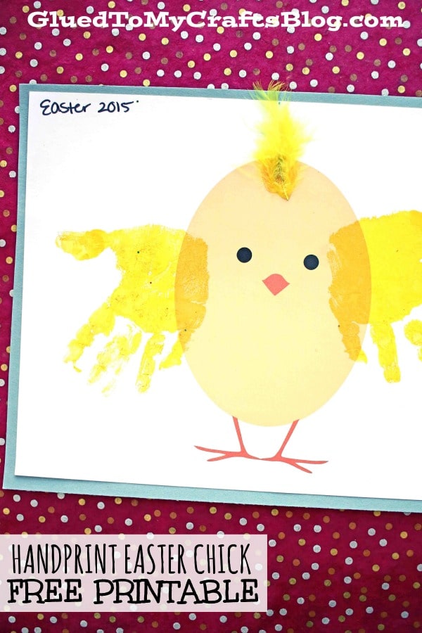 Handprint Chick Craft Idea w/free printable