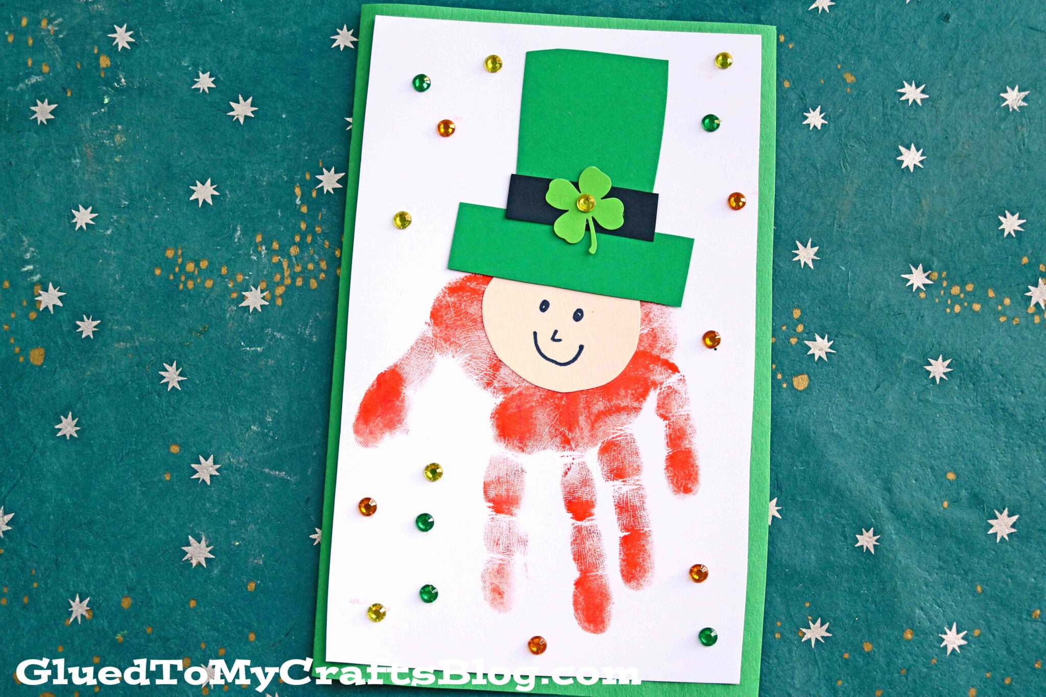 Handprint Leprechaun Card
