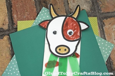 Paper Bag Cow Puppet Craft