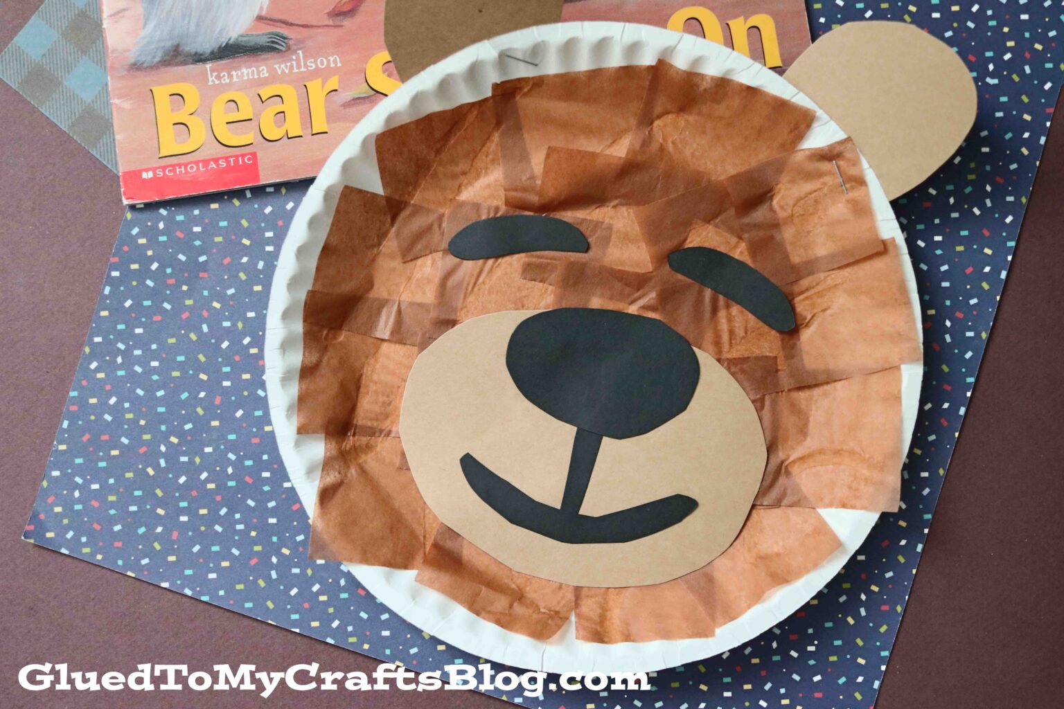 Paper Plate Sleeping Bear Craft