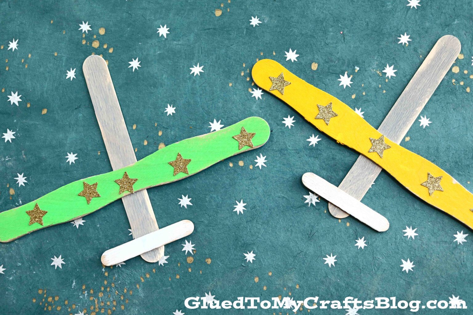 Popsicle Stick Airplane Craft Idea