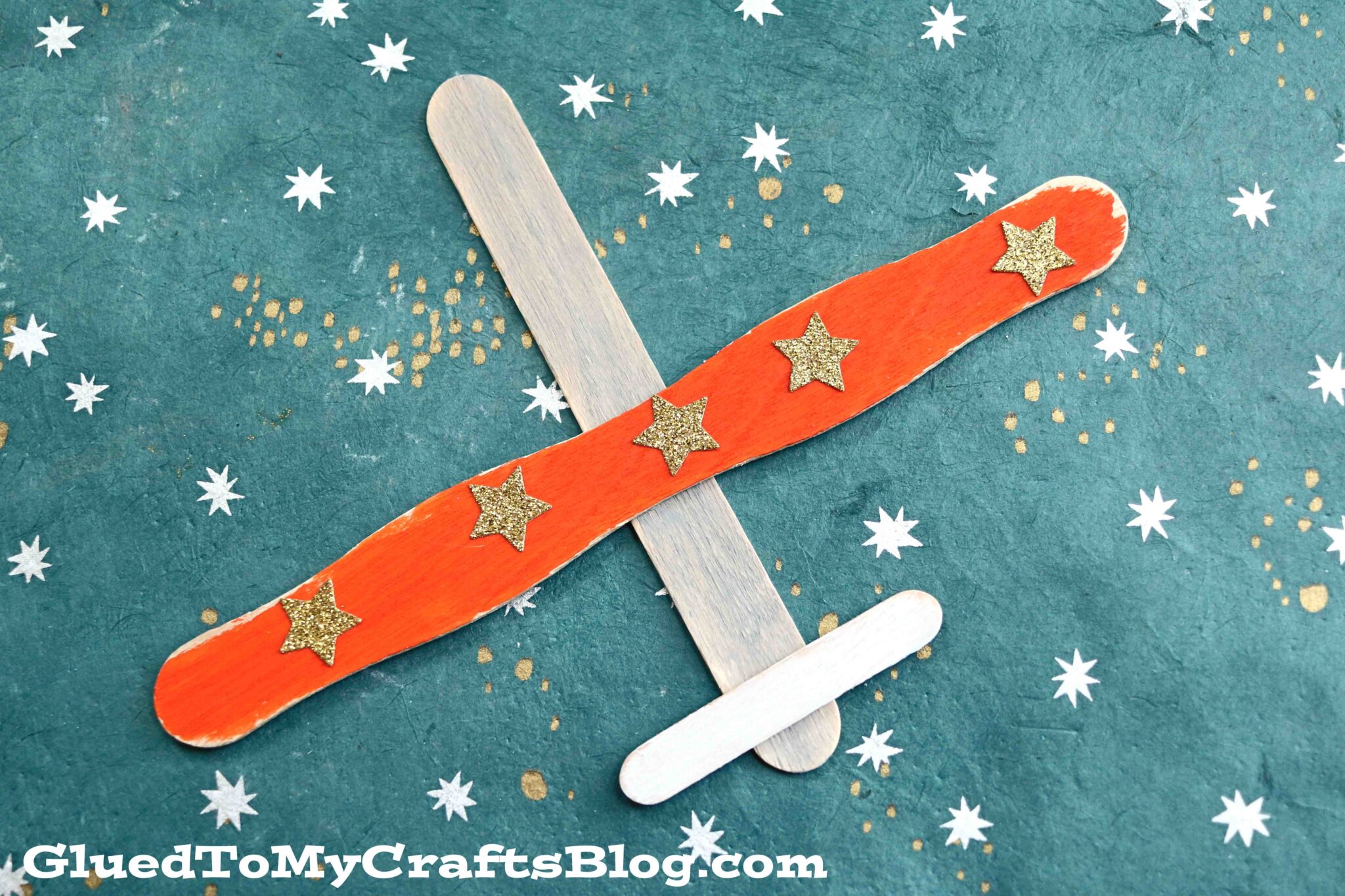 Popsicle Stick Airplane Craft Idea
