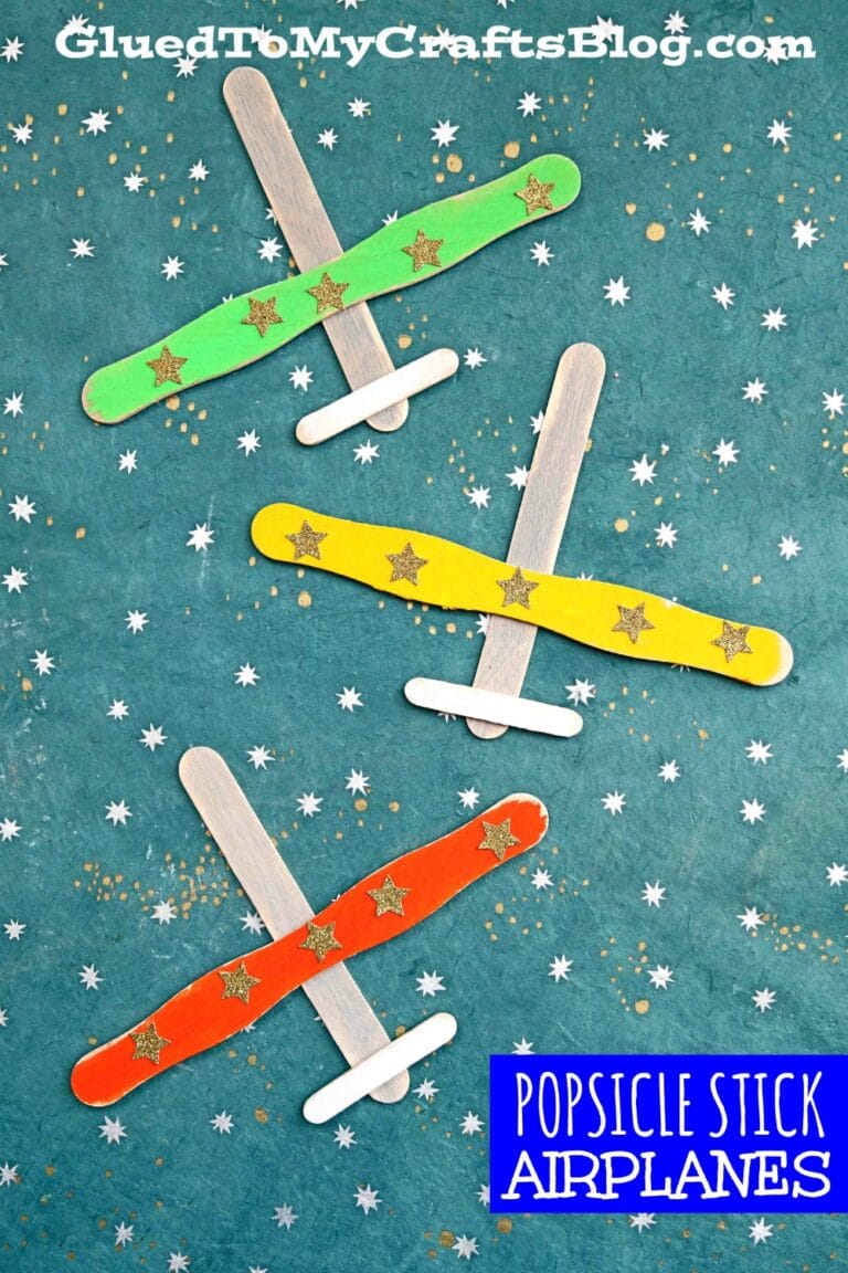 Popsicle Stick Airplane Craft Idea