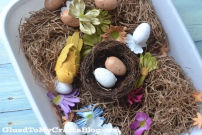 Bird Nest Sensory Bin Idea For Spring