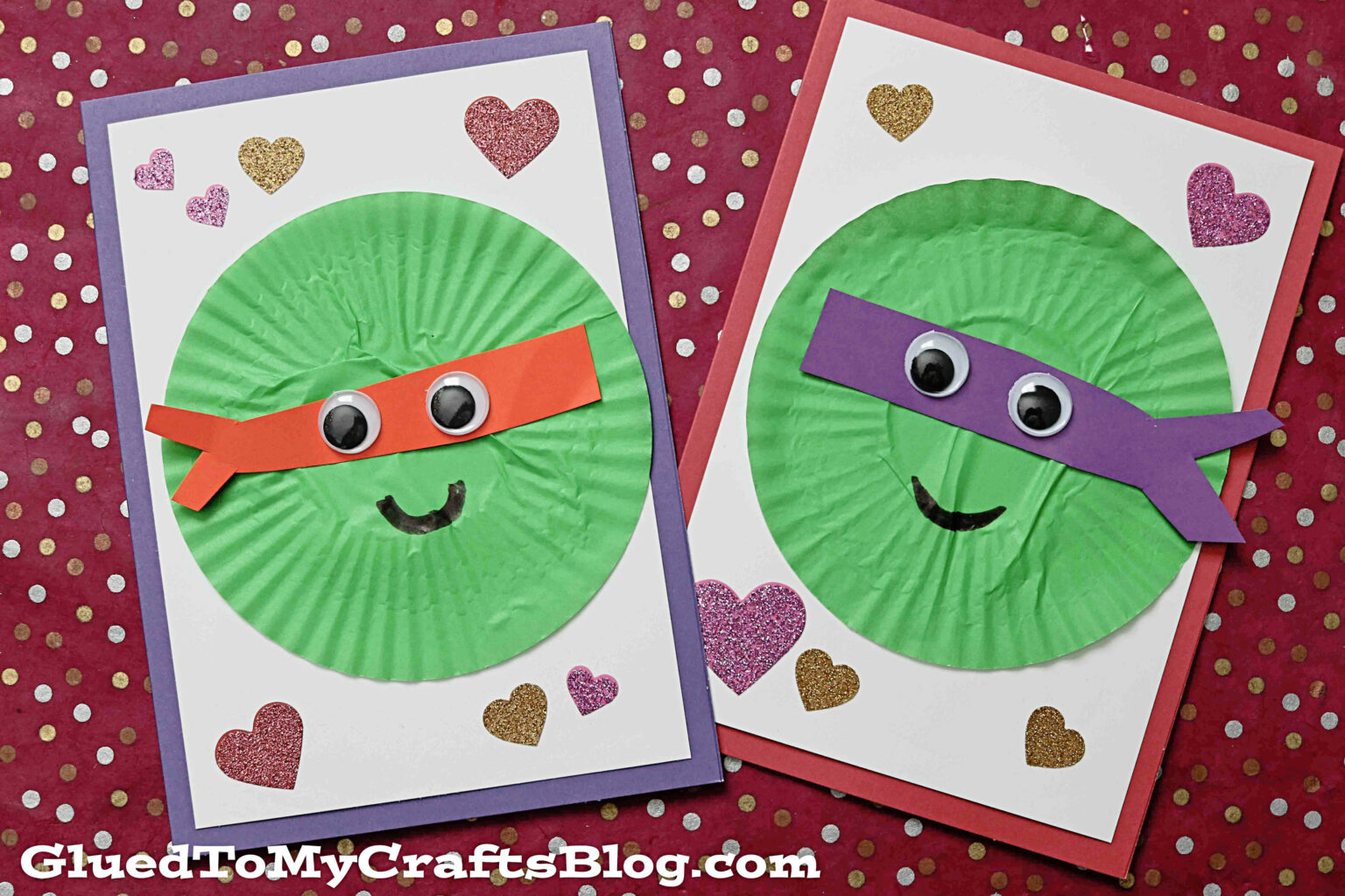Cupcake Liner Ninja Turtle Card