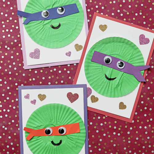 Cupcake Liner Ninja Turtle Card