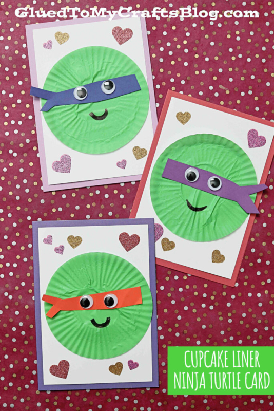 Cupcake Liner Ninja Turtle Card