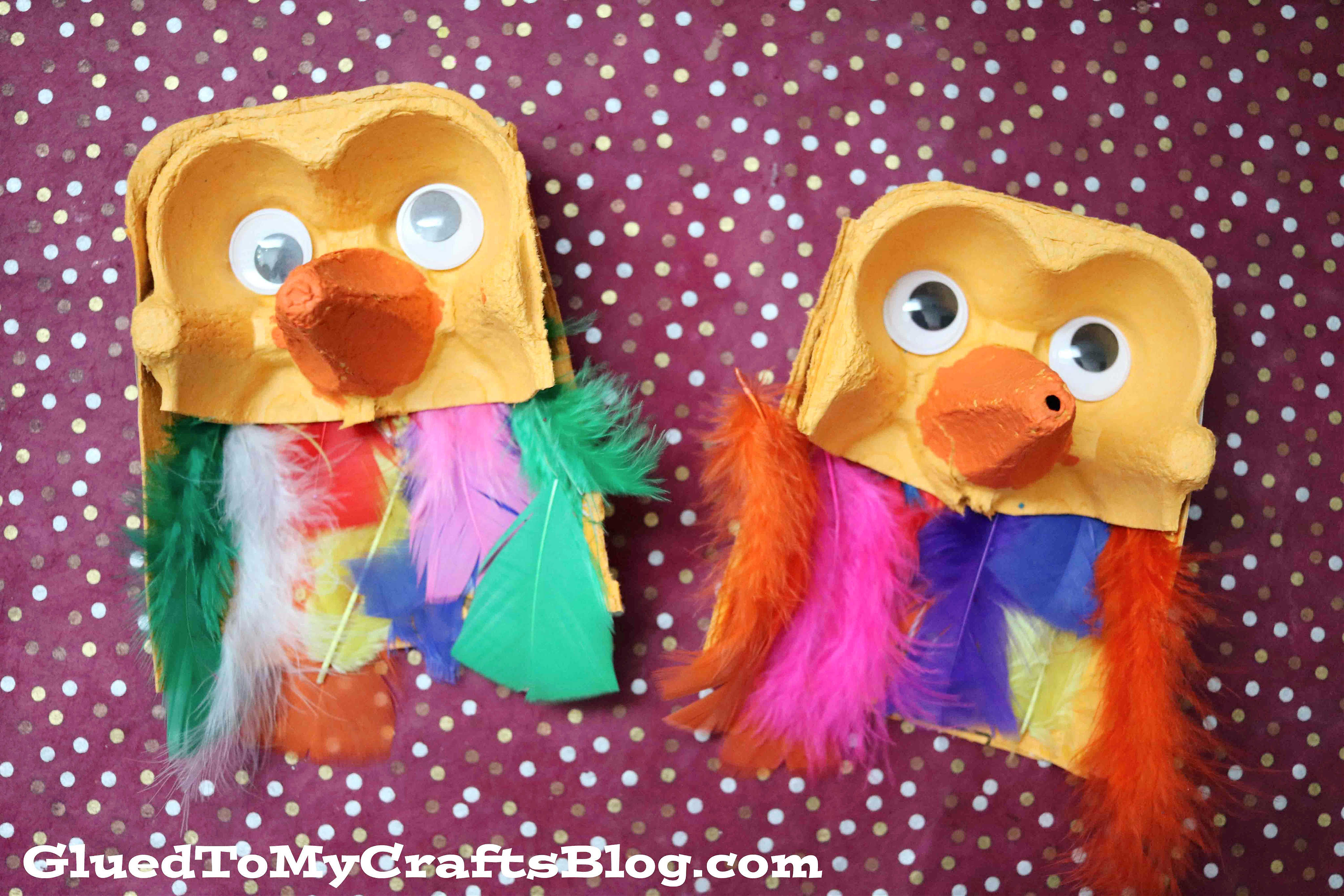 Upcycled Egg Carton Owls Craft Idea
