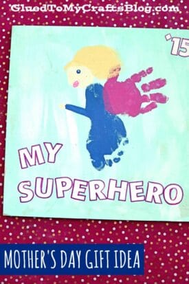 Mother's Day Handprint Superhero Gift